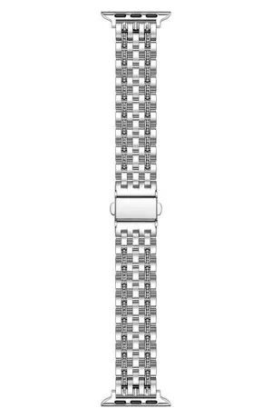 POSH TECH Stainless Steel And Rhinestone Apple Watch Band - Silver