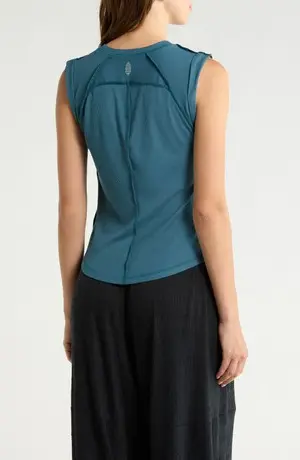 Free People Love My Twist Muscle Tee - Riptide