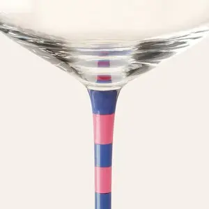 ZSA ZSA ZSU Loess Hand Painted Glass Red Wine Glass 20 Oz