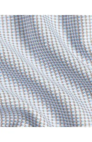 David Donahue Regular Fit Check Cotton Dobby Dress Shirt