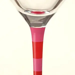 ZSA ZSA ZSU Loess Hand Painted Glass Martini Glass 8 Oz