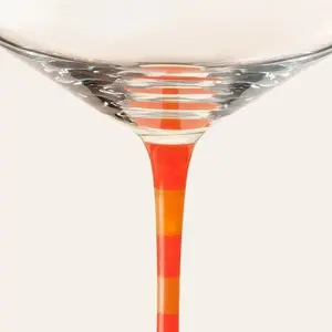 ZSA ZSA ZSU Loess Hand Painted Glass White Wine Glass 15 Oz