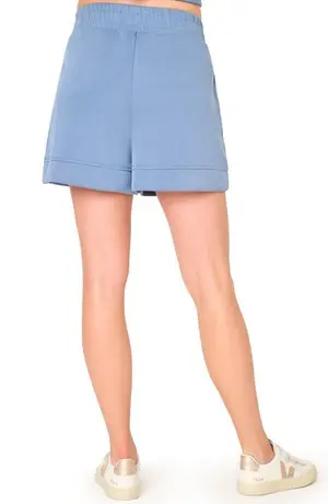 GIBSONLOOK Cloud Scuba Drawstring Shorts - Denim