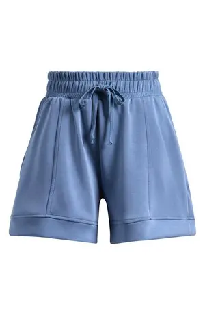 GIBSONLOOK Cloud Scuba Drawstring Shorts - Denim