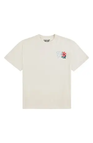 PAPER PLANES Flower Graphic T-shirt - Eggshell