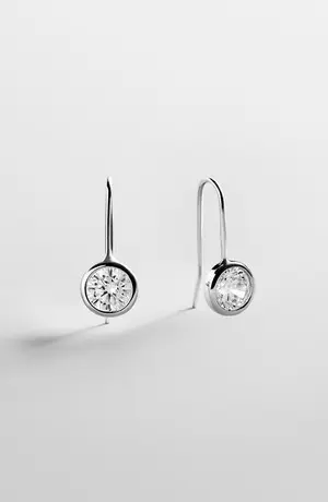 Baublebar Mini Fallon Bezel Drop Earrings - Silver