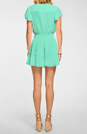 Ramy Brook Irene Short Sleeve Mini Dress - Jade