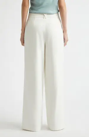 TOCCIN Solara Pleat Front Wide Leg Pants - Optic