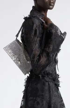 Alexander McQueen Mini Jeweled Shoulder Bag