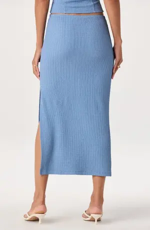 Astr The Label Milana Rib Midi Skirt