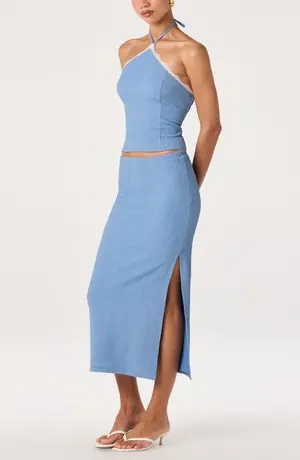 Astr The Label Milana Rib Midi Skirt