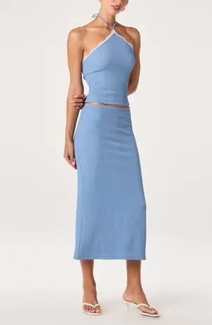 Astr The Label Milana Rib Midi Skirt