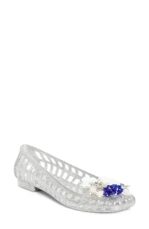 HEAVENLY JELLY Sprig Jelly Ballet Flat - Silver