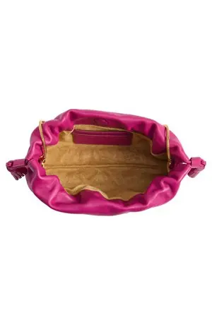 Veronica Beard Small Stash Leather Bag - Berry