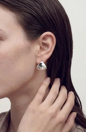 ST. MORAN Statement Palm Hoop Earrings