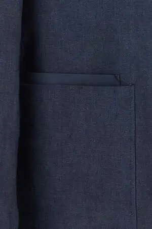 Zegna Navy Linen Blazer