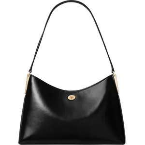 Tory Burch Small Robinson Leather Shoulder Bag - Black