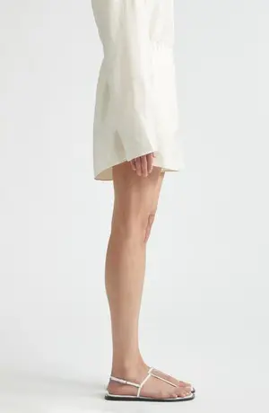 TOTEME Monogram Organic Silk Pajama Shorts