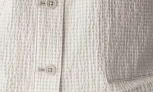 Eileen Fisher Mandarin Collar Texture Stretch Organic Cotton Jacket