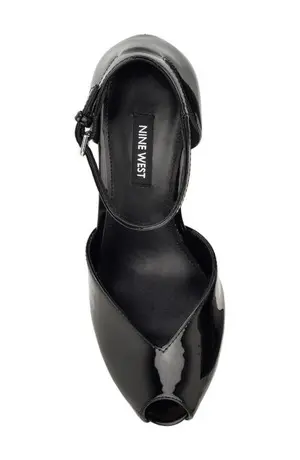Nine West Keela Platform Ankle Strap Pump - Black