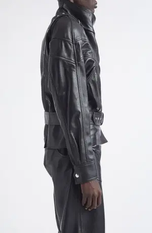 Vaquera Bombshell Belted Leather Jacket