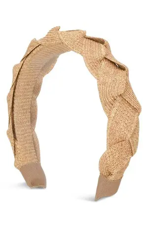GIGI BURRIS MILLINERY Braided Toyo Straw Headband - Dune