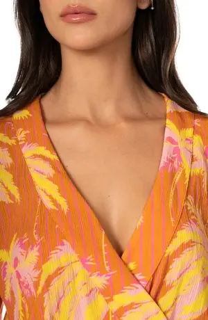 MAAJI Sunkissed Shore Zaira Long Sleeve Cover-up Wrap Dress