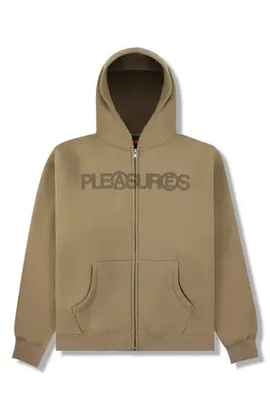 PLEASURES Zine Zip Hoodie - Mud