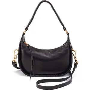 Hobo Small Mia Leather Crescent Bag - Black