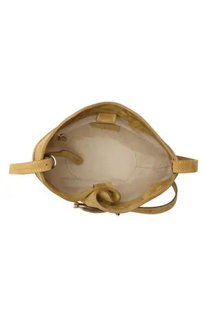 LIFFNER Belted Suede Bucket Bag - Sand
