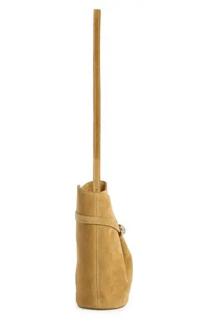 LIFFNER Belted Suede Bucket Bag - Sand