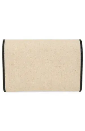 TOTEME T-flap Canvas & Leather Envelope Clutch