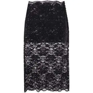 Rabanne High-waisted Lace Skirt - Black