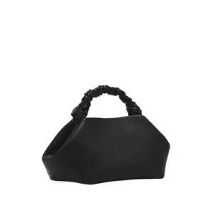 GANNI Structured Tote Bag With Twisted Top Handle - Black