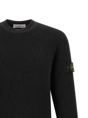 Stone Island Heavy Honeycomb Cotton Fleece Crewneck Sweatshirt