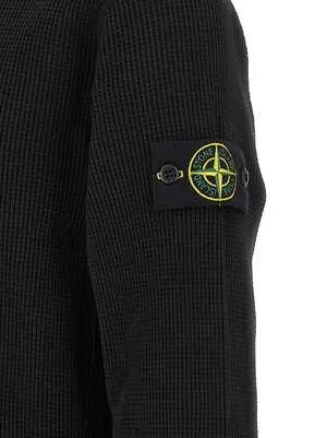 Stone Island Heavy Honeycomb Cotton Fleece Crewneck Sweatshirt