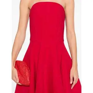 Solace London Strapless Flared Skirt Floor-length Evening Dress
