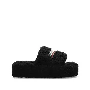 Balenciaga Balenciaga Embroidered Logo Platform Slides Multicolor