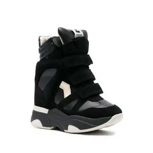 Isabel Marant Étoile Calf Leather And Suede High Top Sneakers