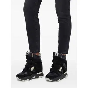 Isabel Marant Étoile Calf Leather And Suede High Top Sneakers