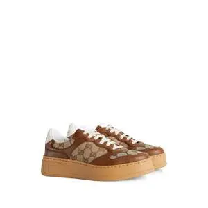 Gucci Gg Supreme Canvas And Leather Trainers