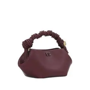 GANNI Satchel With Braided Top Handle - Red