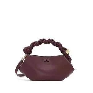 GANNI Satchel With Braided Top Handle - Red