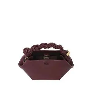 GANNI Satchel With Braided Top Handle - Red
