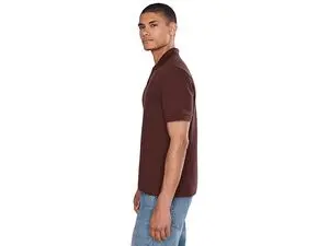 Vince Drop Needle Stripe Short Sleeve Polo Clothing Deep Satin