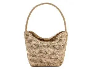 Madewell Raffia Handwoven Shoulder Bag Shoulder Handbags Natural - Gray