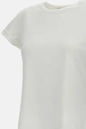 GOLDEN GOOSE Slim Fit T-shirt In Washed Cotton - Bianco