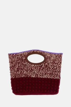 Marni Knotted Wool Knit Clutch - Rosso