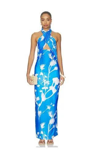 ESPECIA Kim Neel Long Dress - Blue