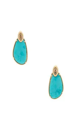 Ettika Majestic Stone Earrings - Teal